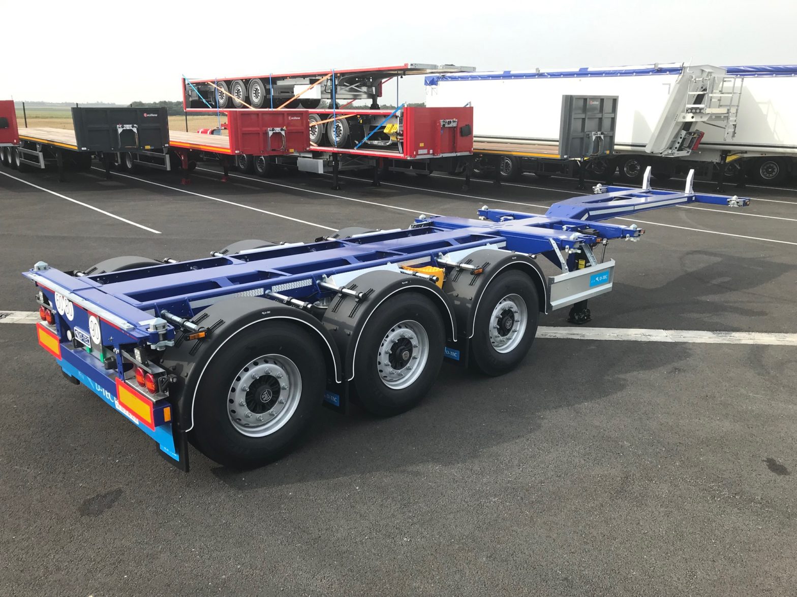 D-tec - Châssis Flexitrailer 20 2x20 40 45 et 30' - NEUF - DELTA🔺TRAILERS